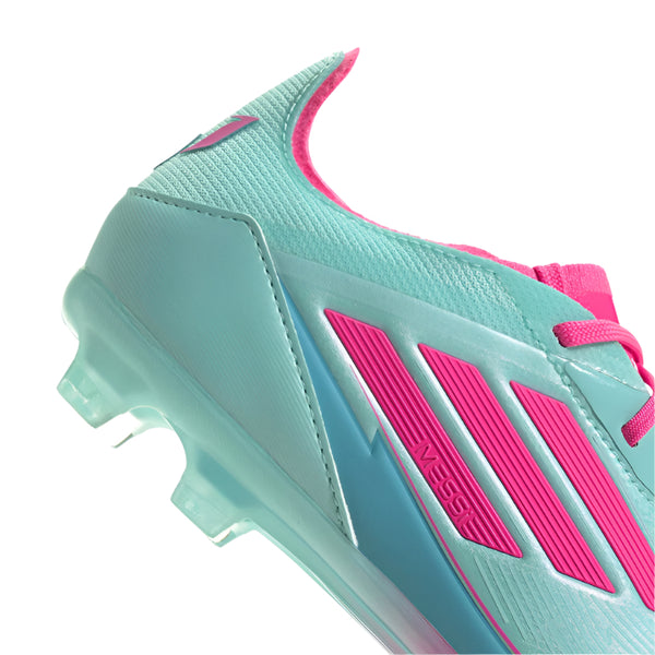 adidas Youth Jr. F50 Messi Elite Firm Ground Junior Soccer Cleats (Aqu