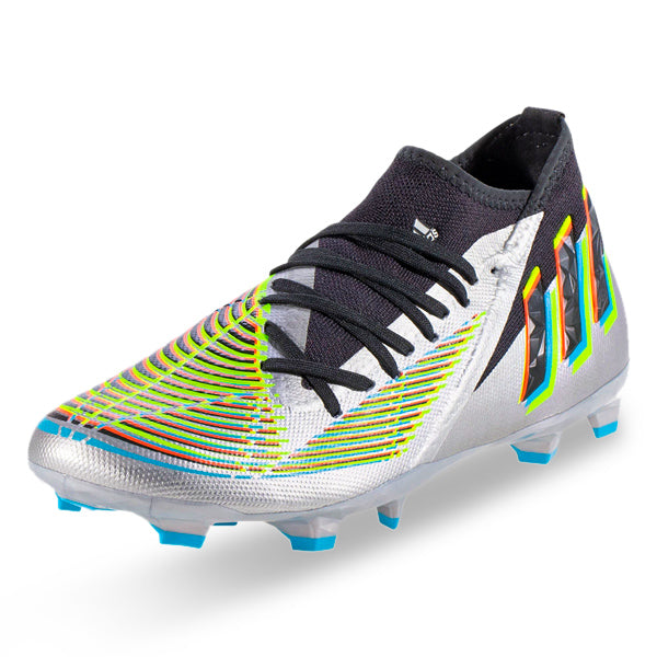 adidas Predator Edge.3 Firm Ground Adult Soccer Cleats (Silver Metalli ...