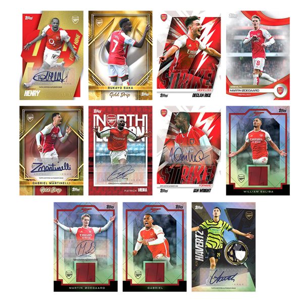 Topps Arsenal Official Team Set Trading Cards w/ 1 Guaranteed Auto 23 ...