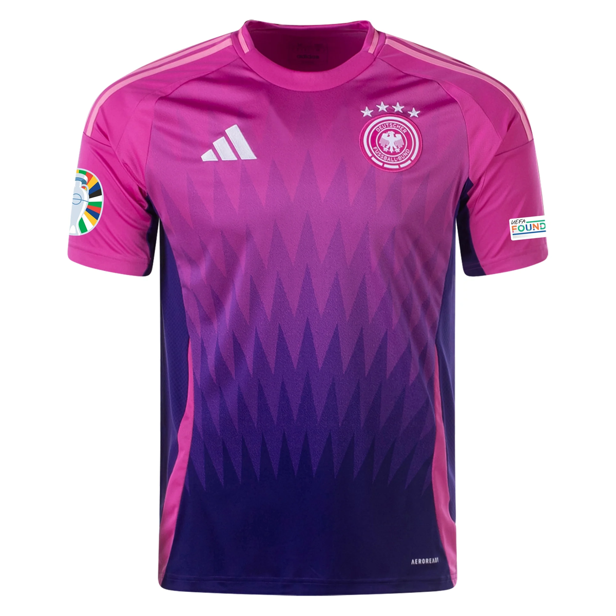 adidas Germany Away Jersey w/ Euro 2024 Patches 24/25 (Semi Lucid Fuch ...