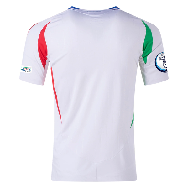 adidas Italy Authentic Away Jersey w/ Euro 2024 Patches 24/25 (White ...