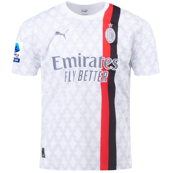 Puma AC Milan Authentic Away Jersey w/ Serie A Patch 23/24 (Puma White ...