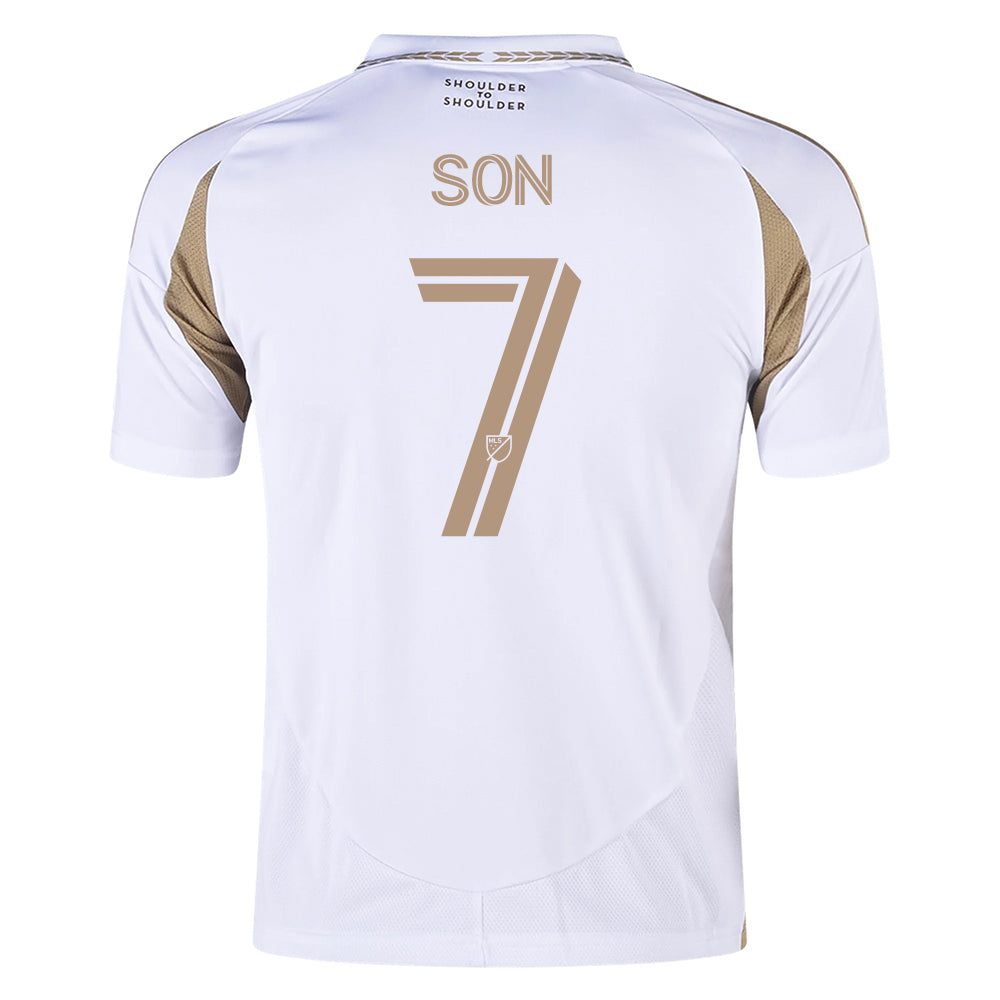 adidas Youth Son Heung-min LAFC Away Jersey 25/26 (White/Gold) - Soccer ...