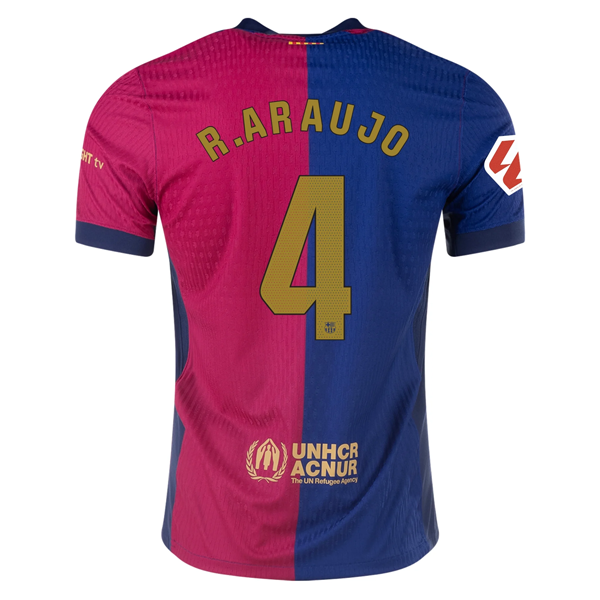 Nike Barcelona Authentic Ronald Araujo Home Jersey w/ La Liga Patch 24 ...