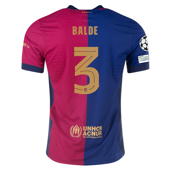 Nike Barcelona Authentic Alejandro Balde Home Jersey w/ Champions Leag ...