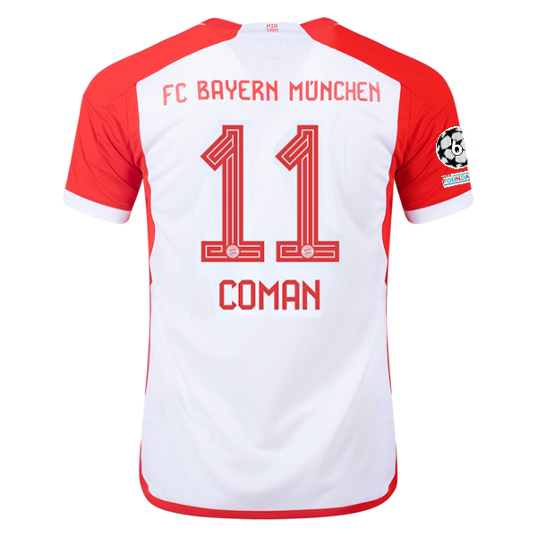 adidas Bayern Munich Kingsley Coman Home Jersey 23/24 w/ Champions Lea ...