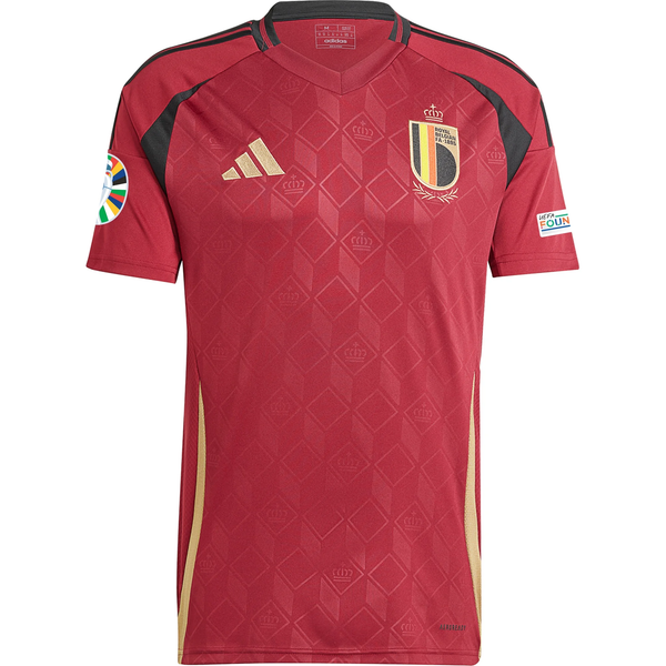 adidas Belgium Home Jersey w/ Euro 2024 Patches 24/25 (Burgundy ...
