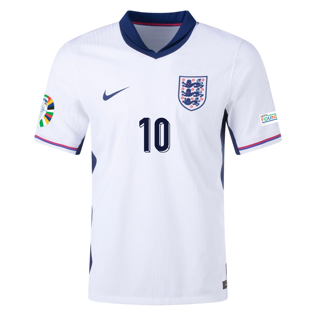 Nike England Authentic Jude Bellingham Match Home Jersey w/ Euro 2024 ...