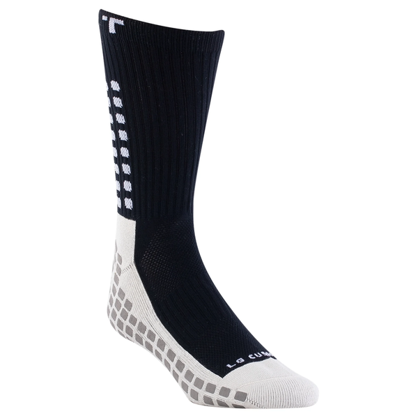 TRUsox 3.0 Mid-Calf Crew Grip Socks (Black) - Soccer Wearhouse