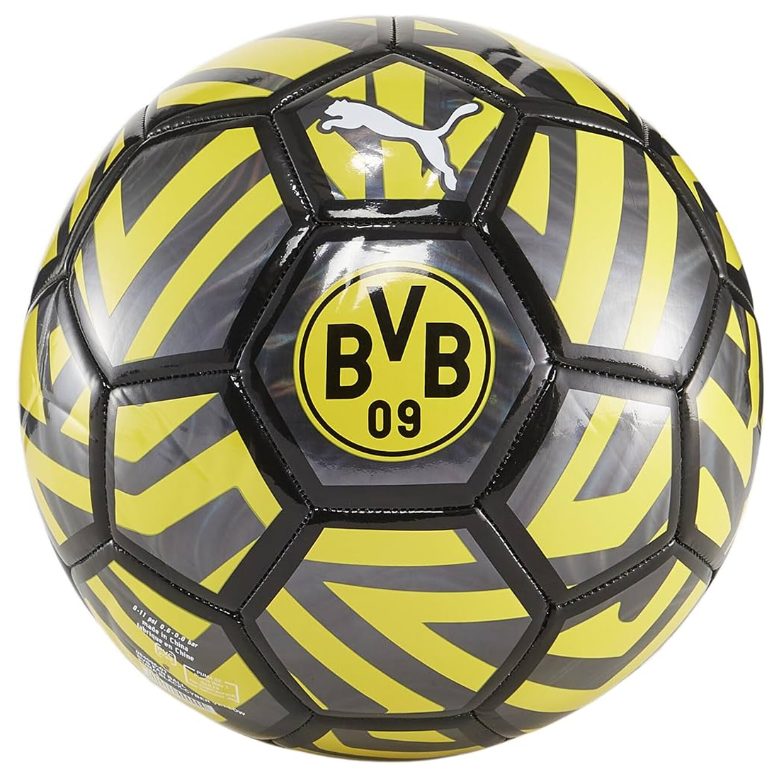 Puma Borussia Dortmund Fan Ball (Puma Black/Cyber Yellow) - Soccer ...