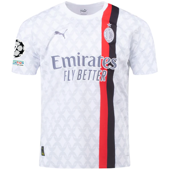 Puma AC Milan Authentic Loftus-Cheek Away Jersey w/ Champions League P ...