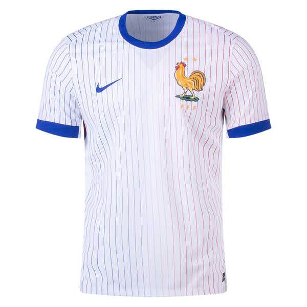 Nike France Authentic Away Jersey 24/25 (White/Bright Blue) - Soccer ...