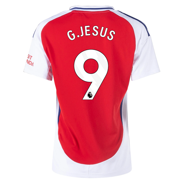adidas Womens Arsenal Gabriel Jesus Home Jersey 24/25 (Better Scarlet ...