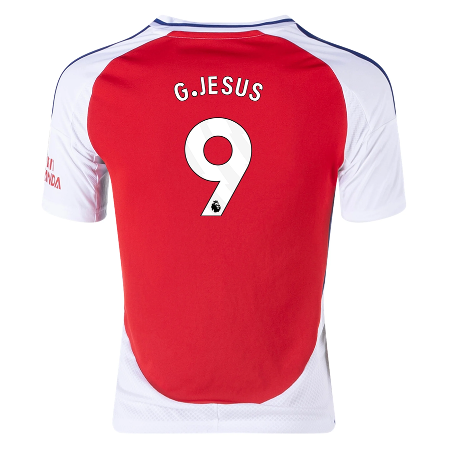 adidas Youth Arsenal Gabriel Jesus Home Jersey 24/25 (Better Scarlet/W ...