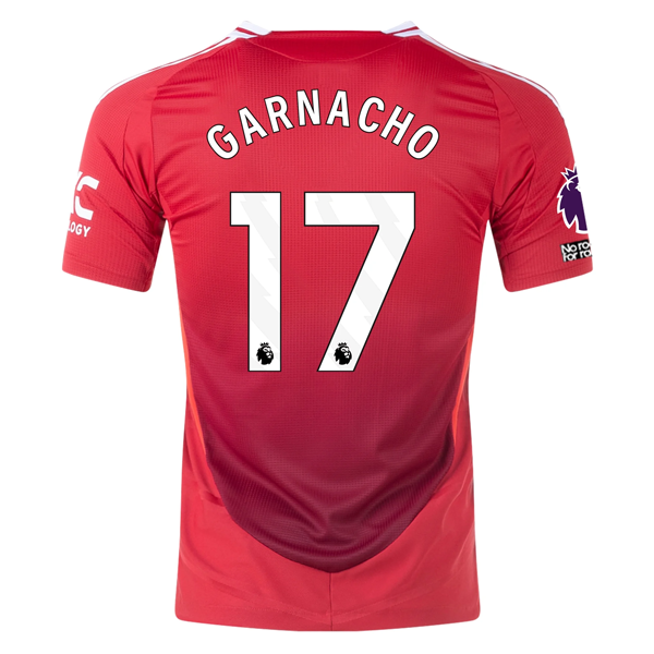 adidas Manchester United Authentic Alejandro Garnacho Home Jersey w/ E ...