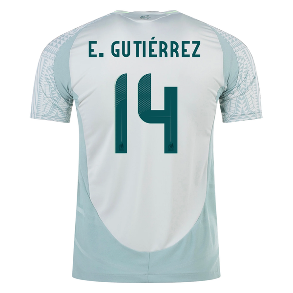adidas Mens Mexico Authentic Erick Gutiérrez Away Jersey 24/25 (Linen ...
