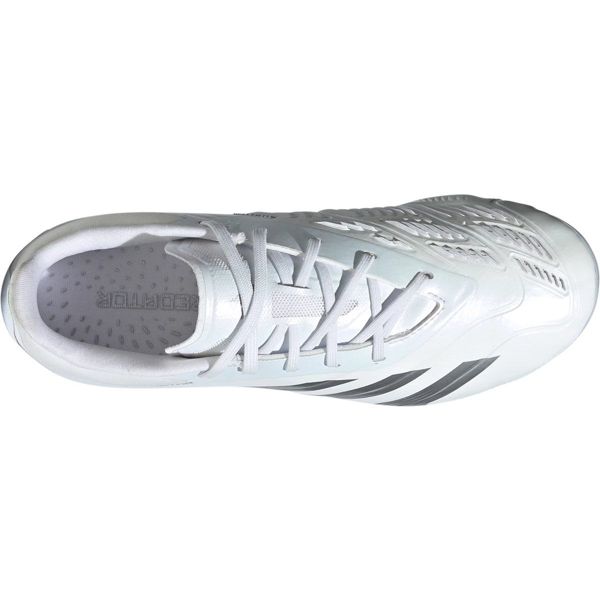 adidas Jr. Predator Elite Firm Ground Soccer Cleats (White/Silver Meta ...