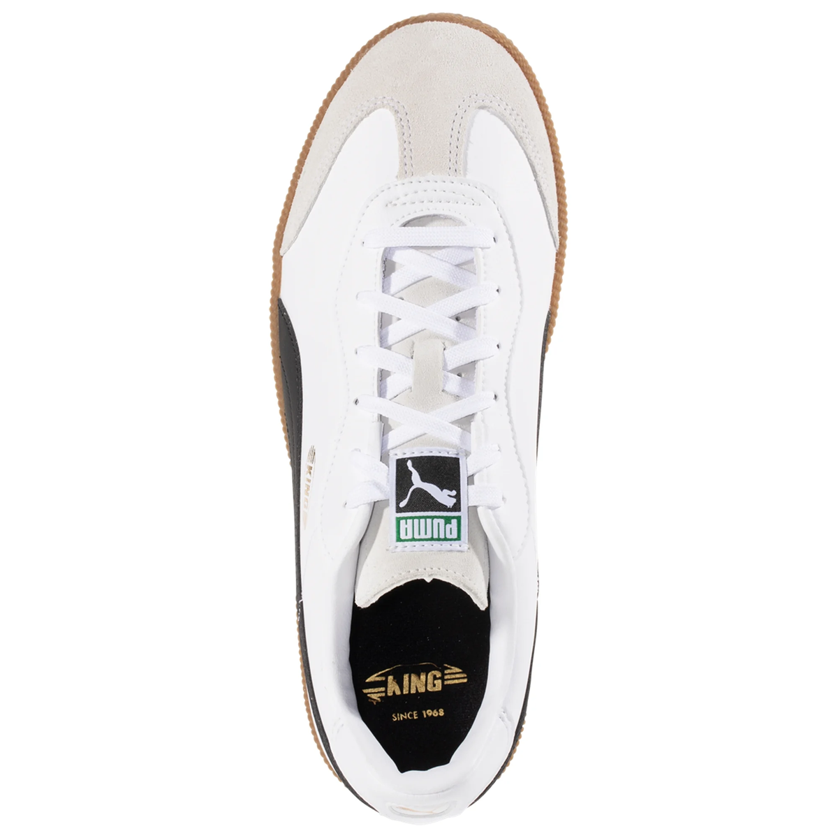 Puma King 21 Indoor Soccer Shoes (Puma White/Puma Black/Gum) - Soccer ...