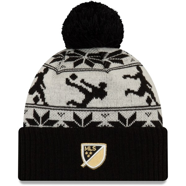 New Era LAFC Ugly Sweater Knit Beanie (White/Black) - Soccer Wearhouse