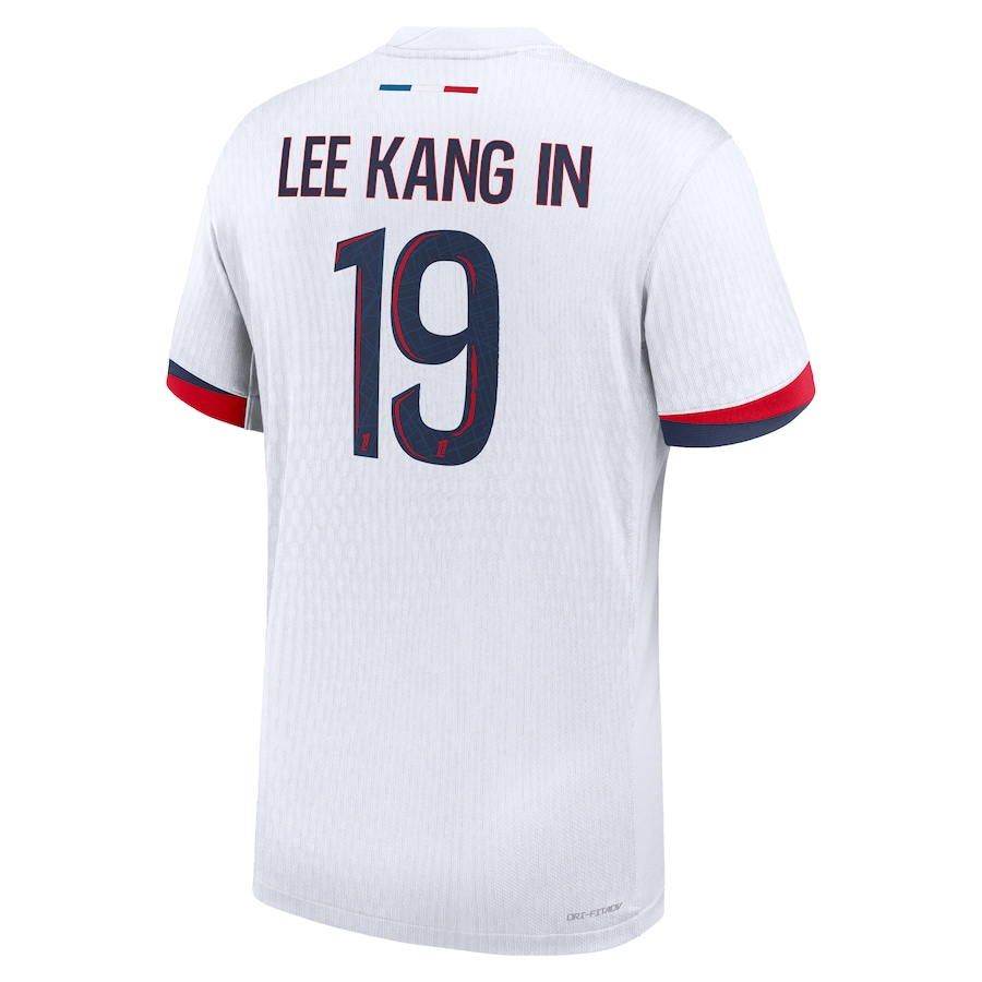 Nike Paris Saint-Germain Authentic Lee Kang In Away Jersey 24/25 (Whit - Soccer Wearhouse