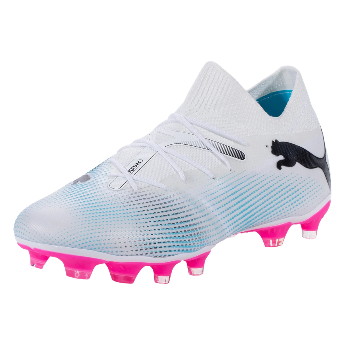 Puma Future 7 Match FG/AG Soccer Cleats (Puma White/Poison Pink ...