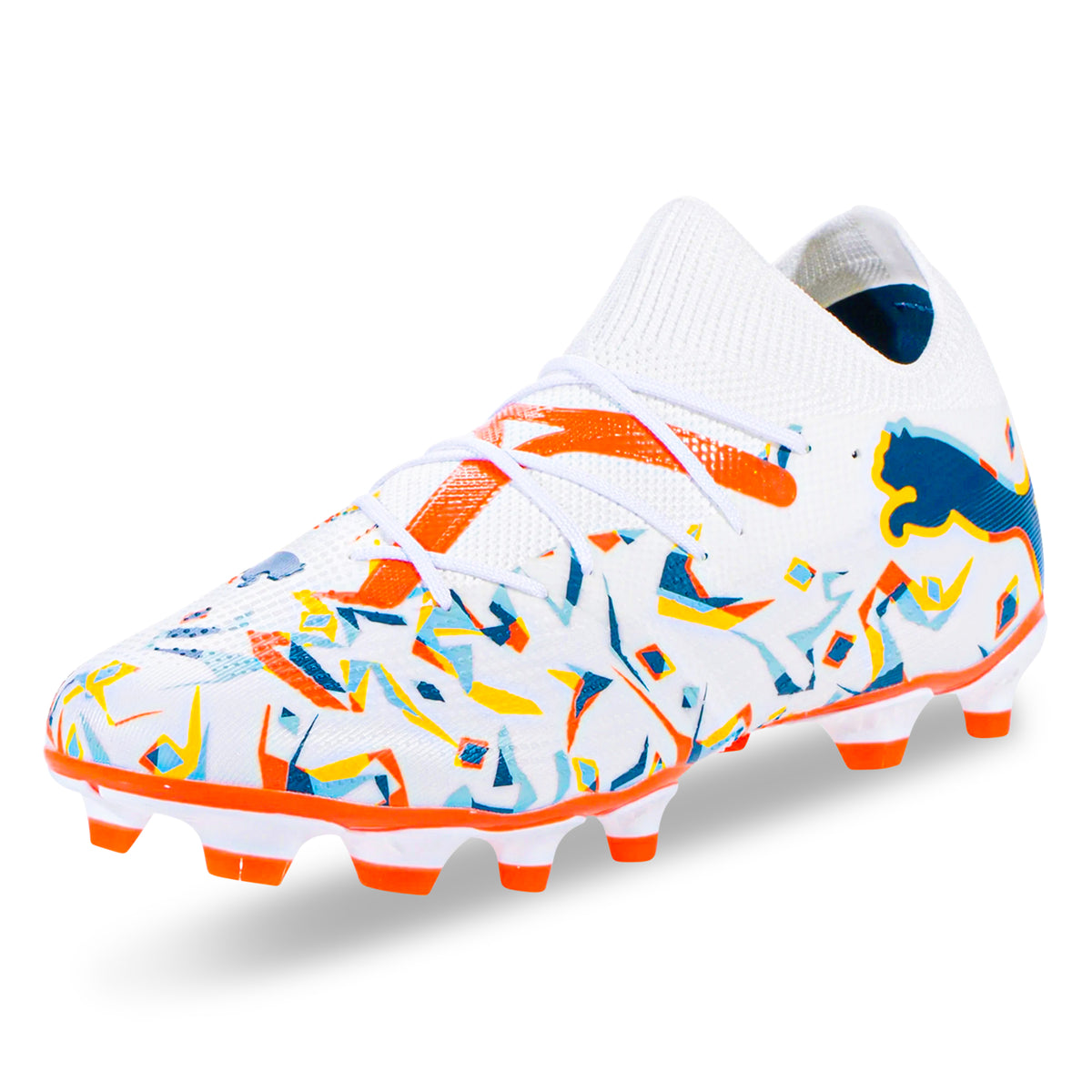 Puma Future 7 Match Creativity FG/AG Soccer Cleats (Puma White/Ocean T ...