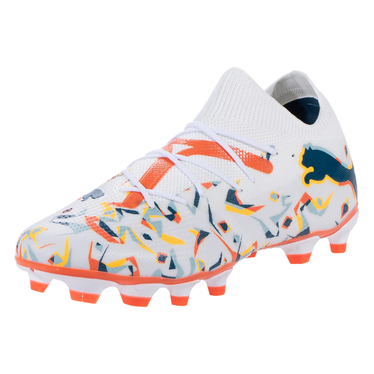 Puma Future 7 Match Creativity FG/AG Soccer Cleats (Puma White/Ocean T ...