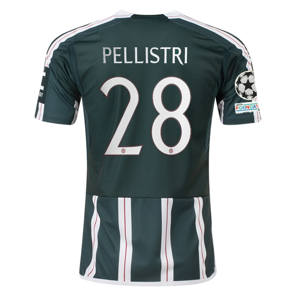 adidas Manchester United Facundo Pellestri Away Jersey w/ Champions Le ...