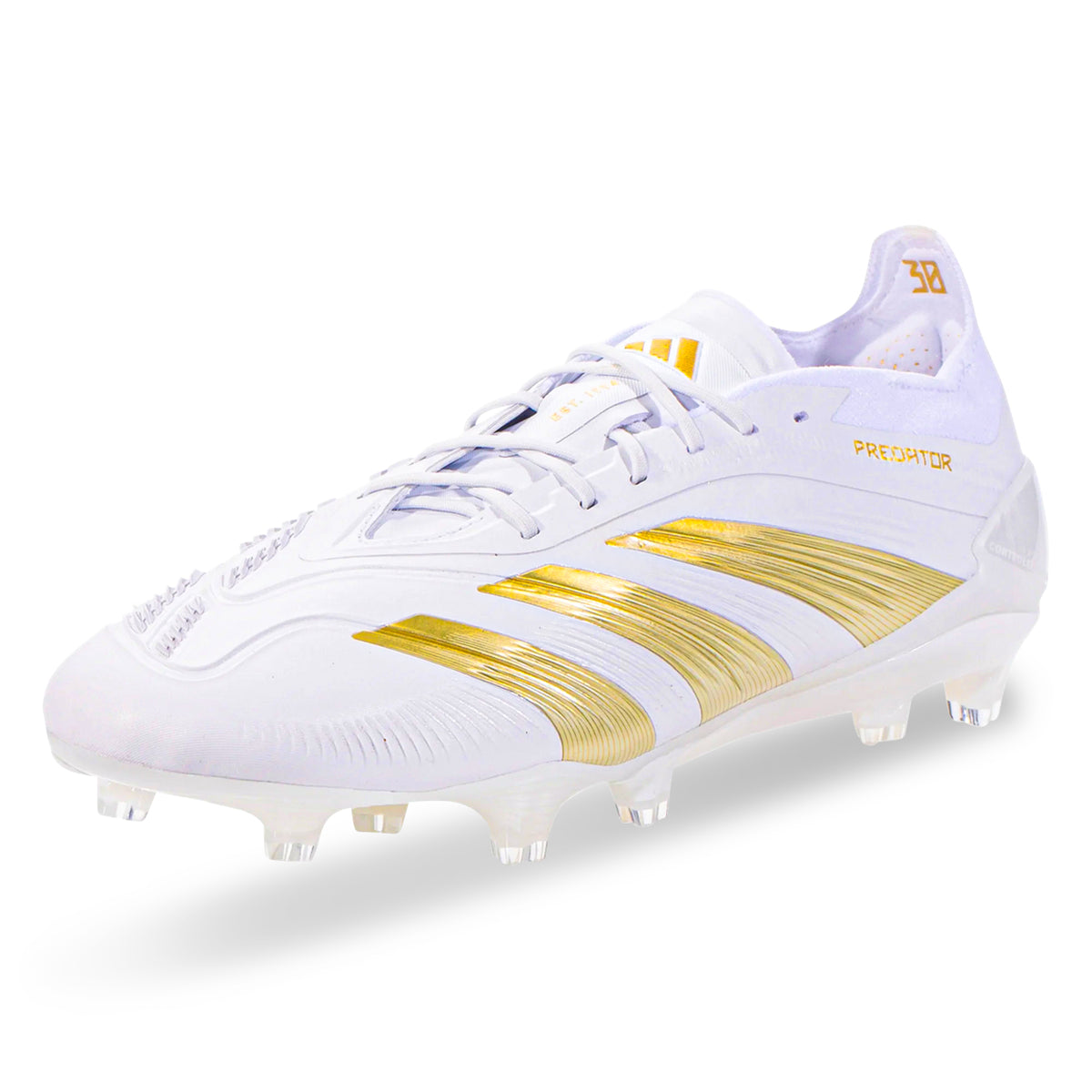 adidas Predator Elite FG Soccer Cleats (White/Gold Metallic) - Soccer ...