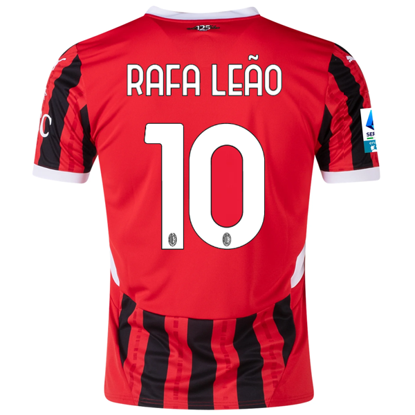 Puma AC Milan Rafa Leao Home Jersey w/ Serie A Patch 24/25 (Puma Red/P - Soccer Wearhouse