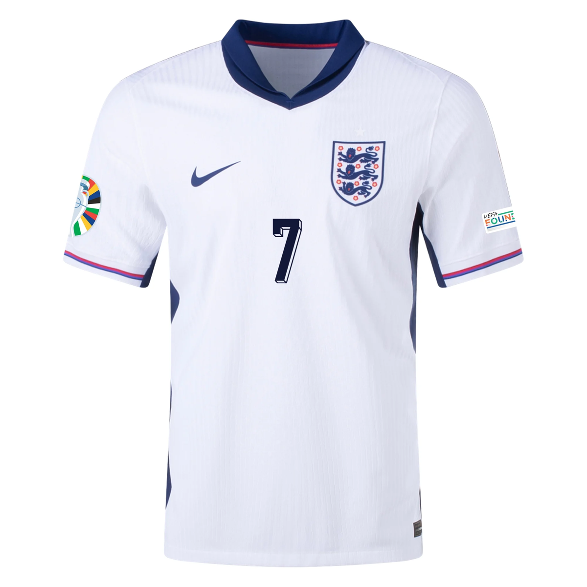 Nike England Authentic Bukayo Saka Match Home Jersey w/ Euro 2024 Patc ...