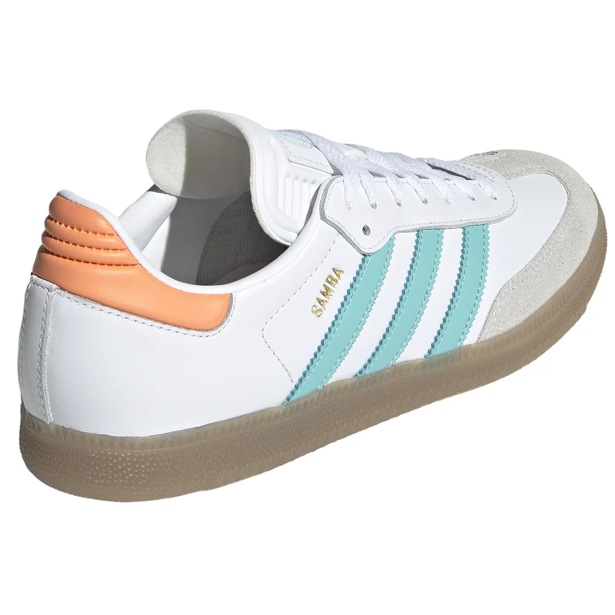 adidas Samba Inter Miami Indoor Soccer Shoes (White/Mint/Gum) - Soccer ...