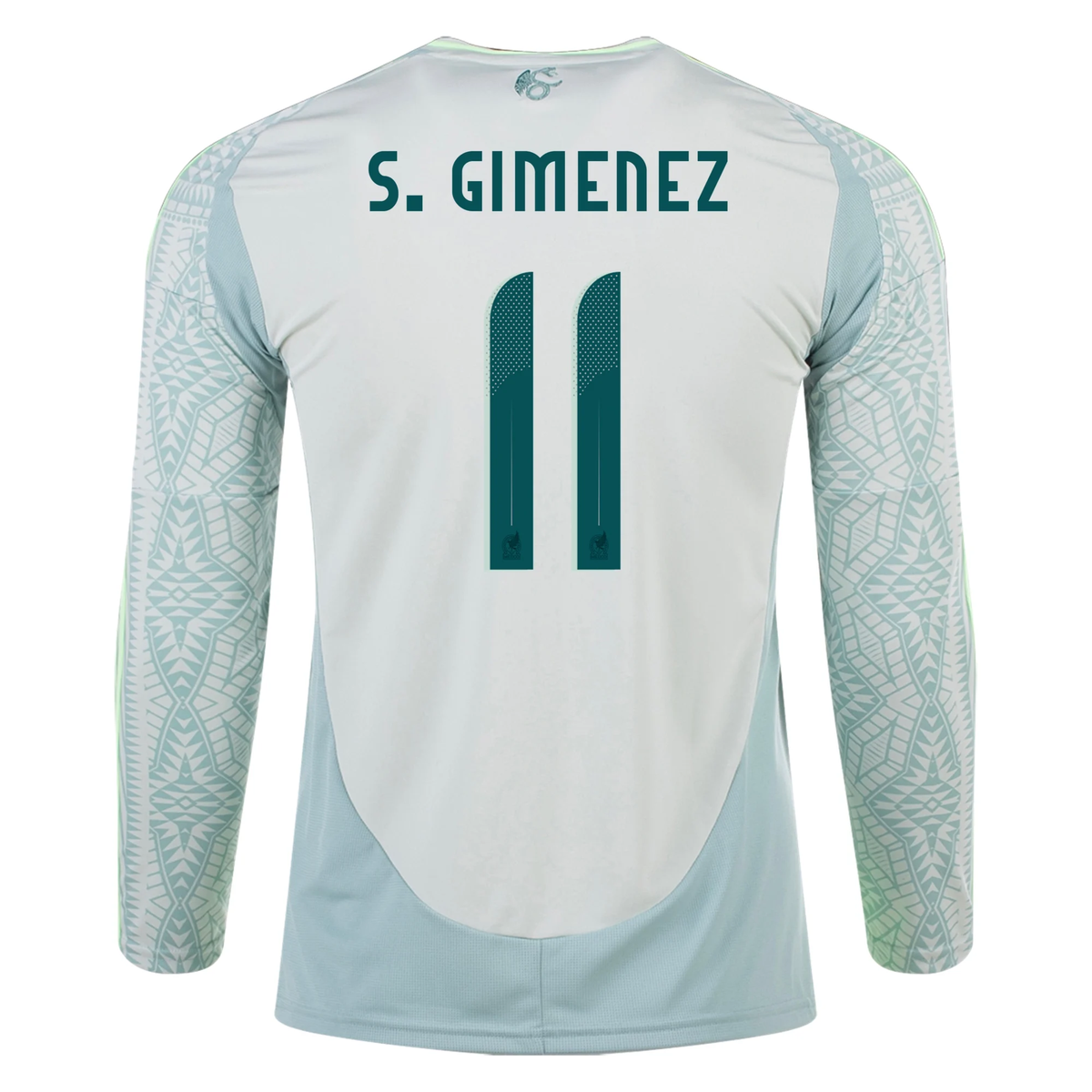 adidas Mens Mexico Santiago Giménez Away Long Sleeve Jersey 24/25 (Lin ...