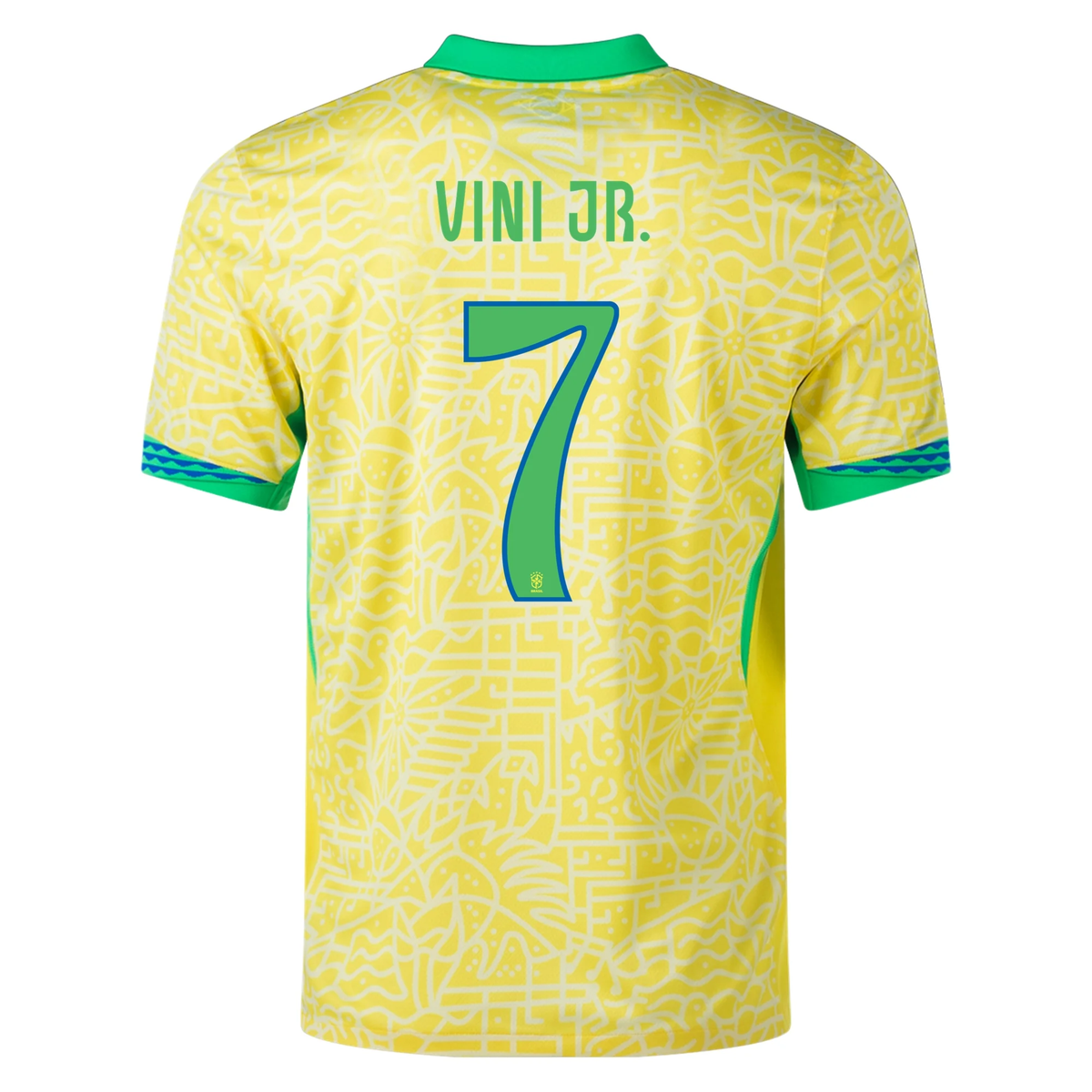 Nike Brazil Authentic Vini Jr. Home Jersey 24/25 (Dynamic Yellow/Lemon - Soccer Wearhouse