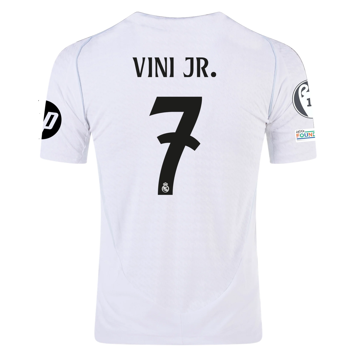 adidas Real Madrid Authentic Vini Jr. Home Jersey w/ Champions League ...