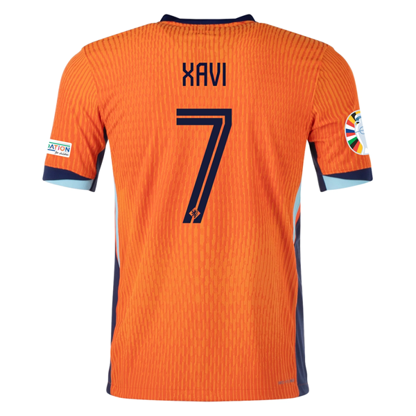 Nike Netherlands Match Authentic Xavi Simons Home Jersey w/ Euro 2024 ...