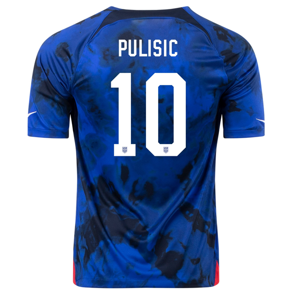 Nike United States Christian Pulisic Away Jersey 22/23 (Bright Blue/Wh ...