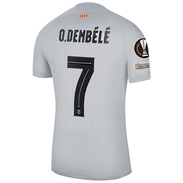 Nike Barcelona Ousamne Dembele Third Jersey w/ Europa League Patches 2 ...